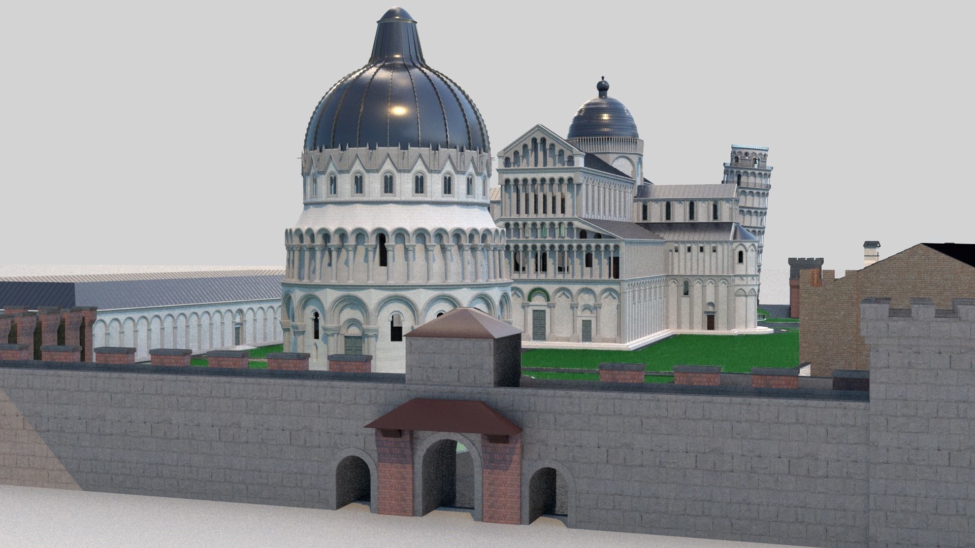 Piazza del Duomo Pisa 3D model | CGTrader