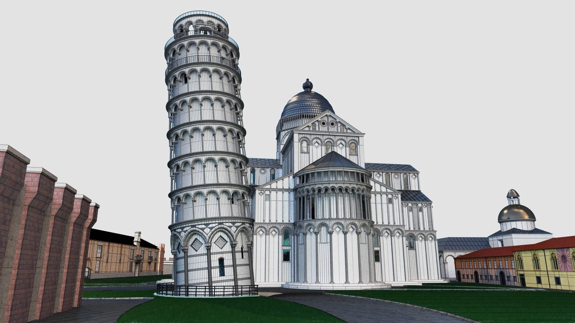Piazza del Duomo Pisa 3D model | CGTrader