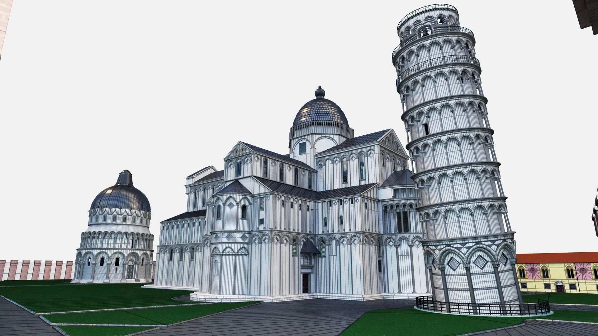 Piazza del Duomo Pisa 3D model | CGTrader