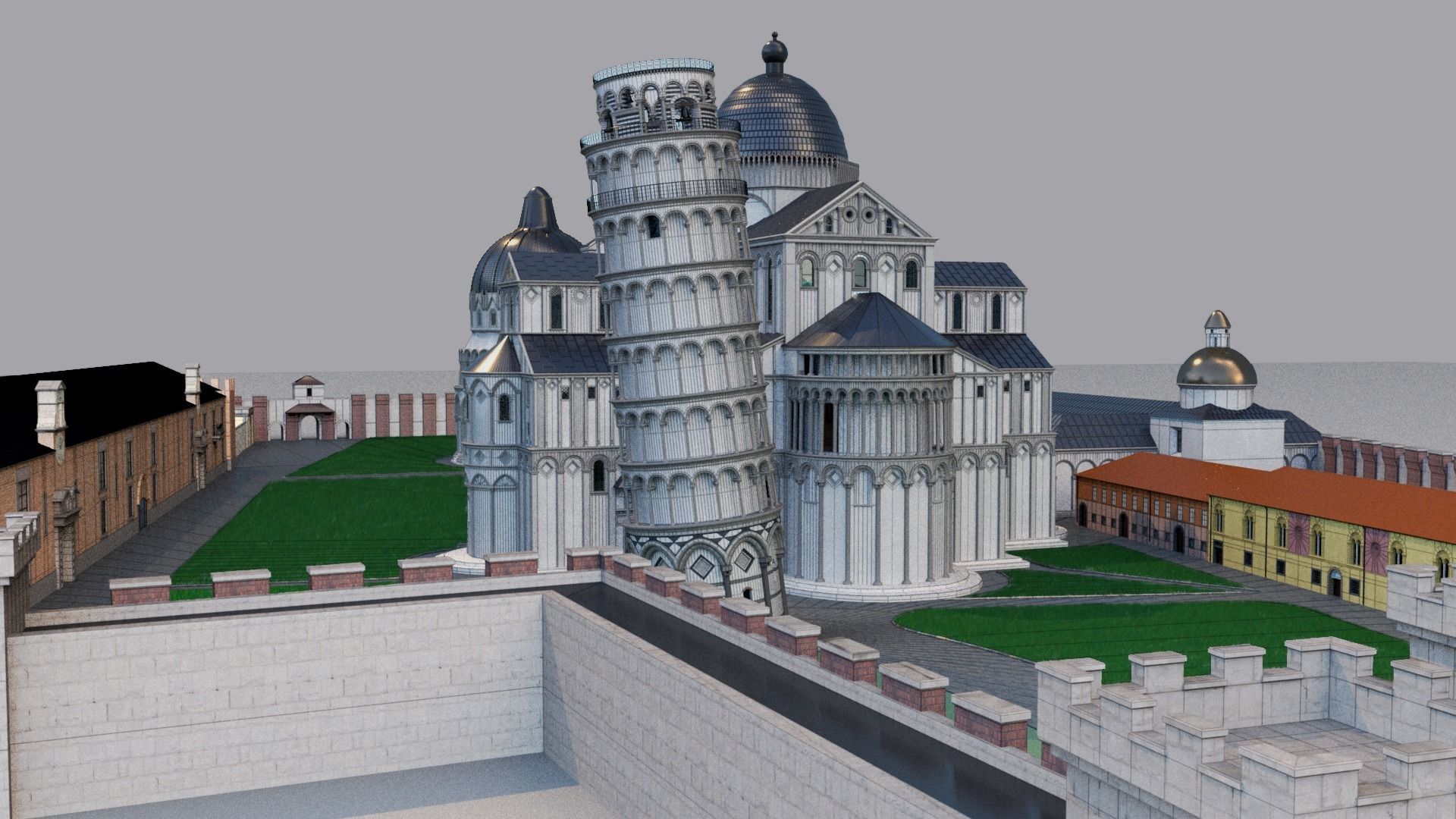 Piazza del Duomo Pisa 3D model | CGTrader