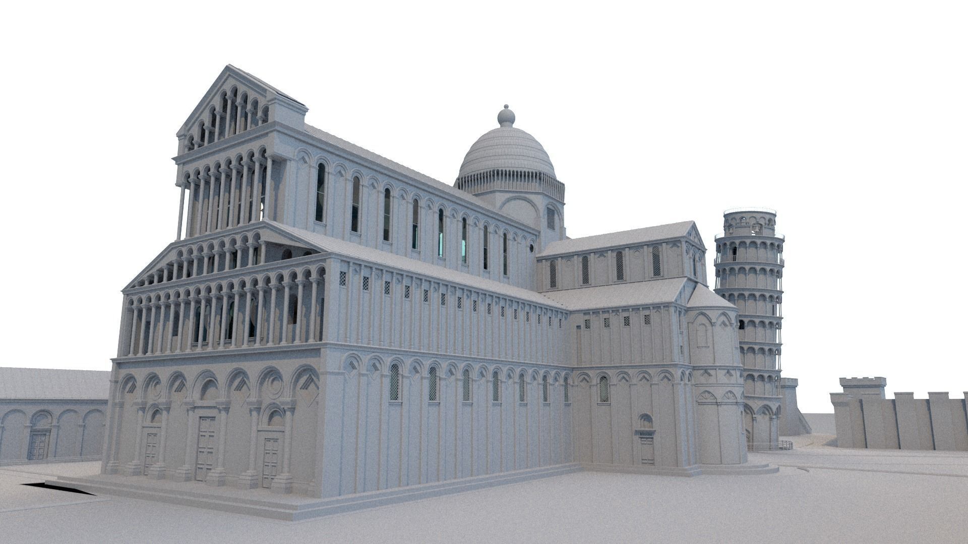 Piazza del Duomo Pisa 3D model | CGTrader