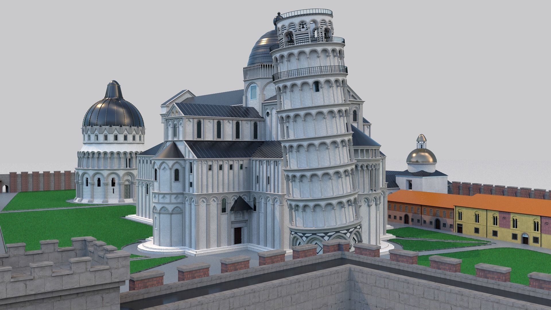 Piazza del Duomo Pisa 3D model | CGTrader