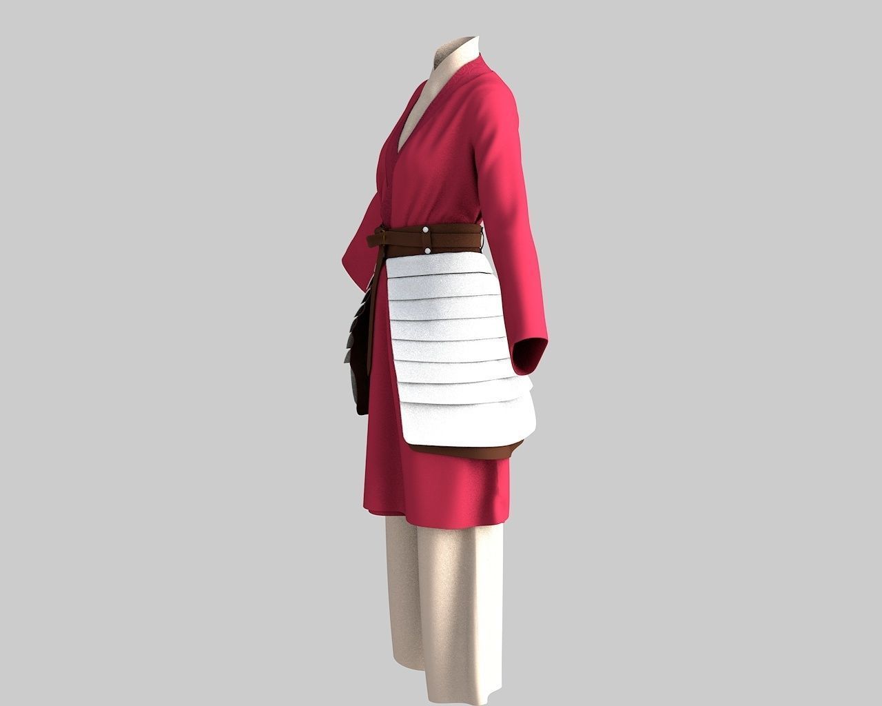 3D Model of Princess Costume Mulan 3D model 3D model | CGTrader