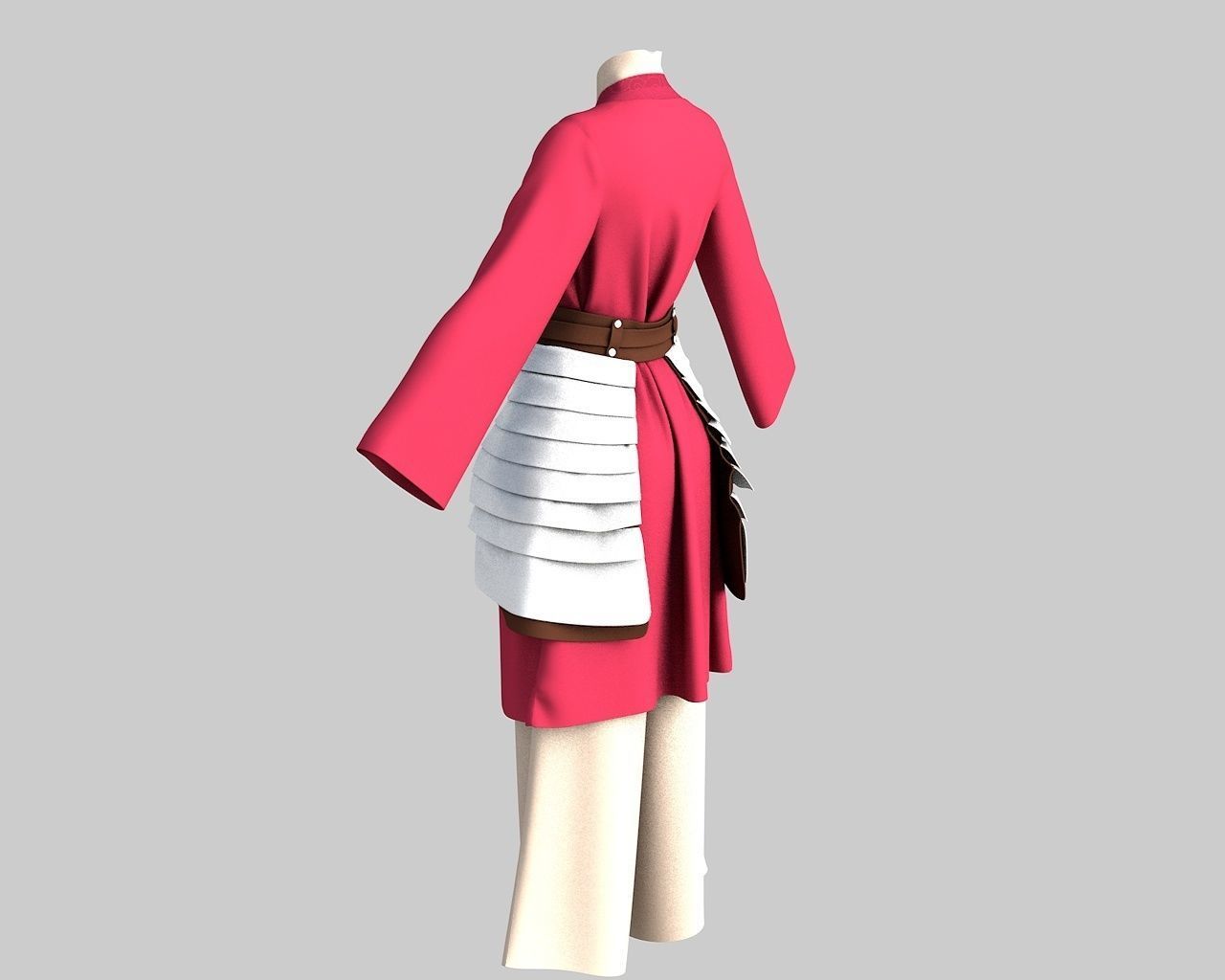 3D Model of Princess Costume Mulan 3D model 3D model | CGTrader