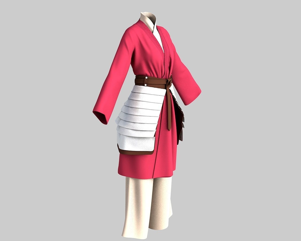 3D Model of Princess Costume Mulan 3D model 3D model | CGTrader