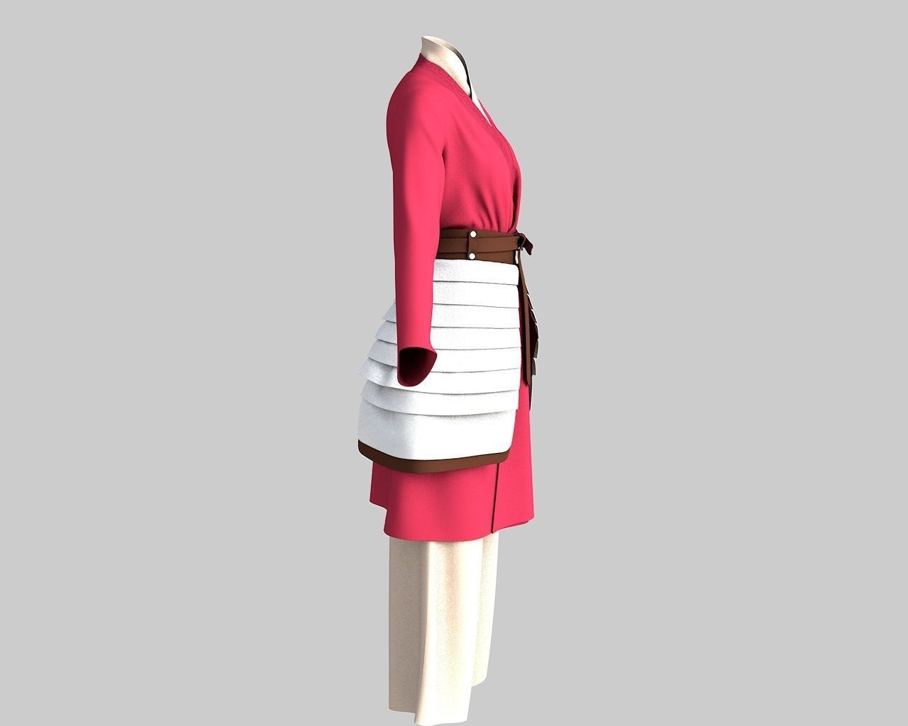 3D Model of Princess Costume Mulan 3D model 3D model | CGTrader