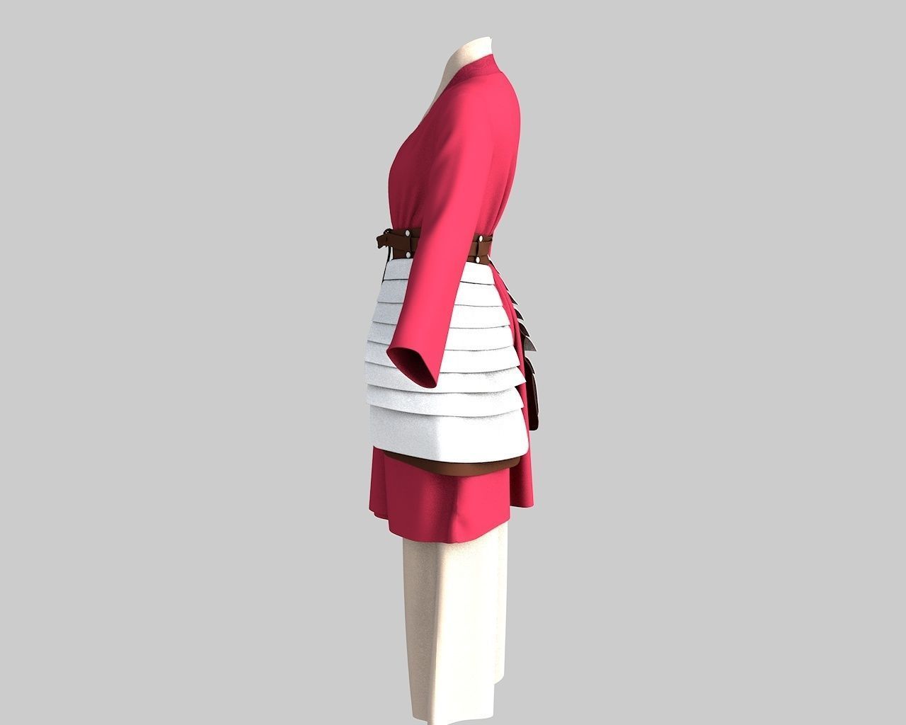 3D Model of Princess Costume Mulan 3D model 3D model | CGTrader