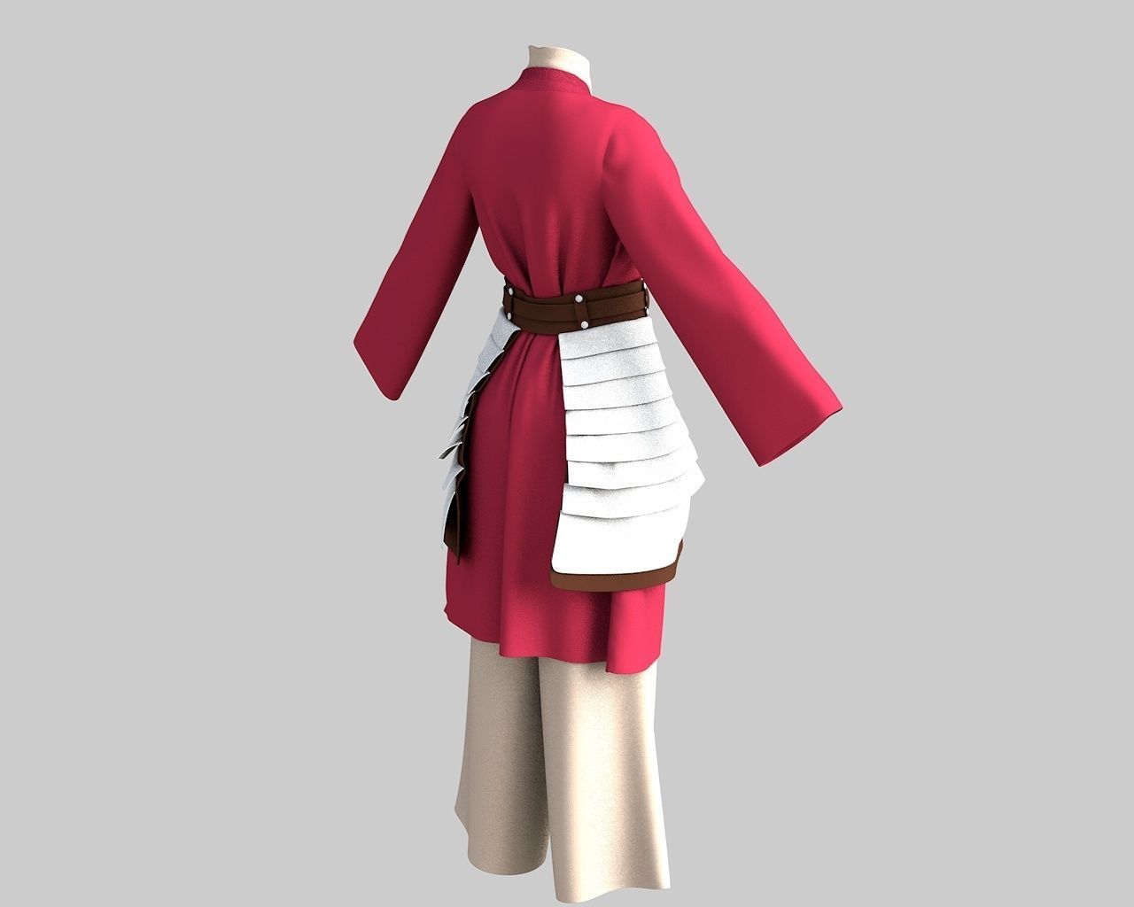 3D Model of Princess Costume Mulan 3D model 3D model | CGTrader