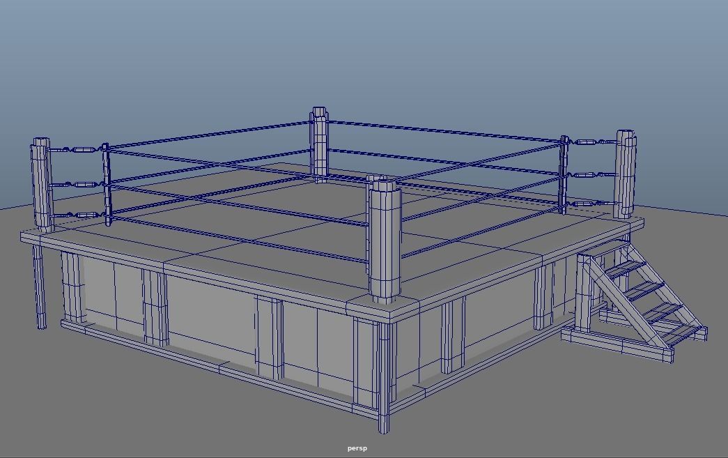 3D model WWE Ring Wrestling ring VR / AR / low-poly | CGTrader