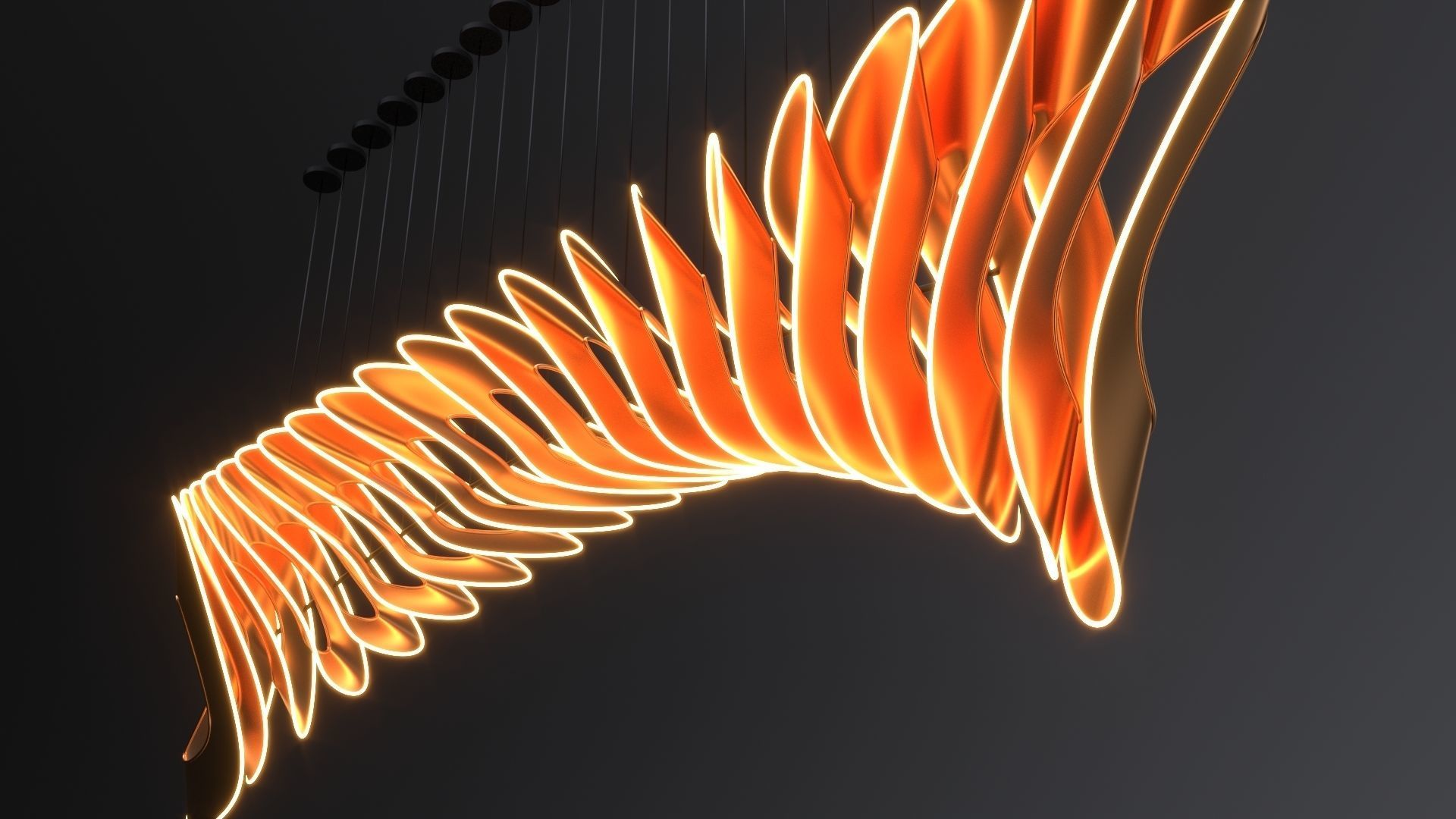 Parametric chandelier 3D model | CGTrader