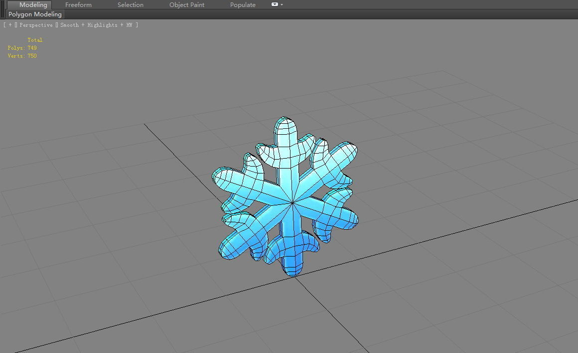 3D model Cartoon Snowflake VR / AR / low-poly | CGTrader