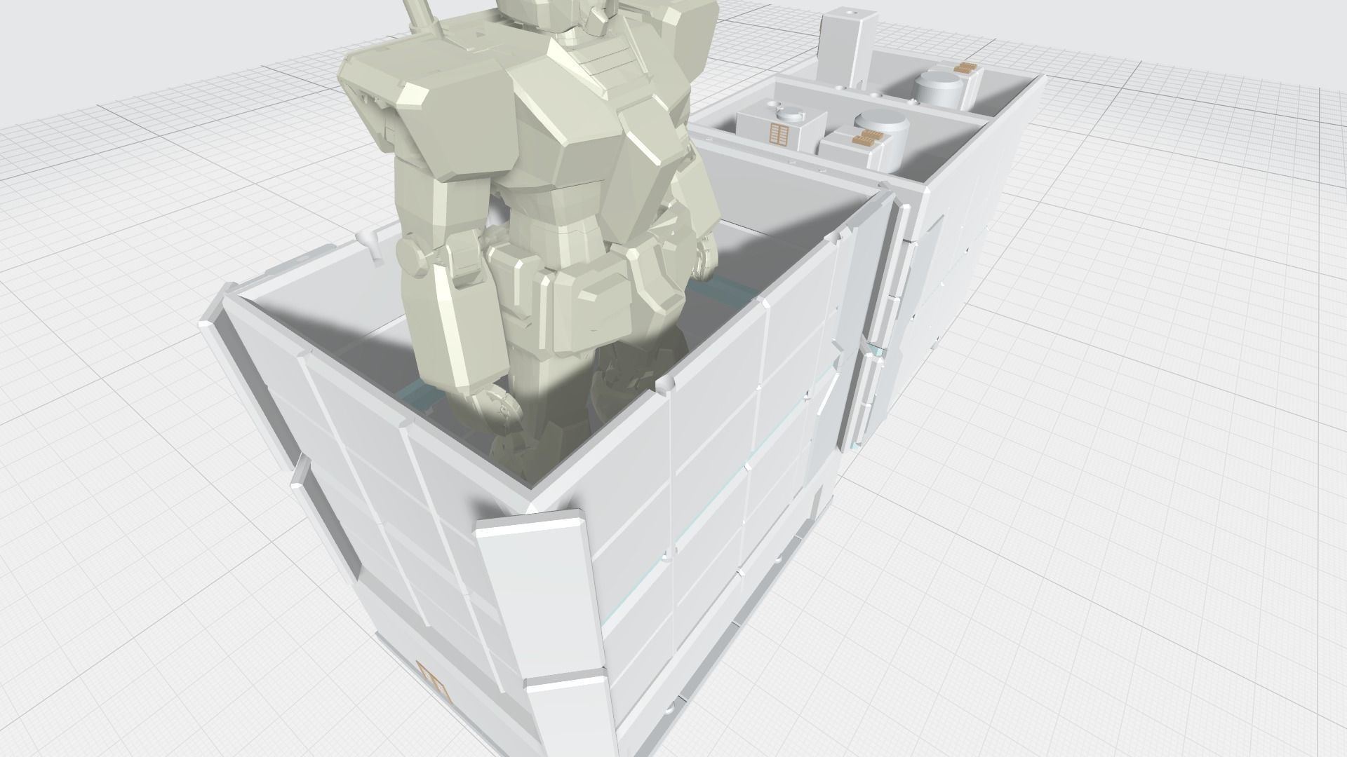 -MHB05F- Mecha Hangar Bay 05 SciFi-BLDG Fixture Gift Box 3D model 3D ...