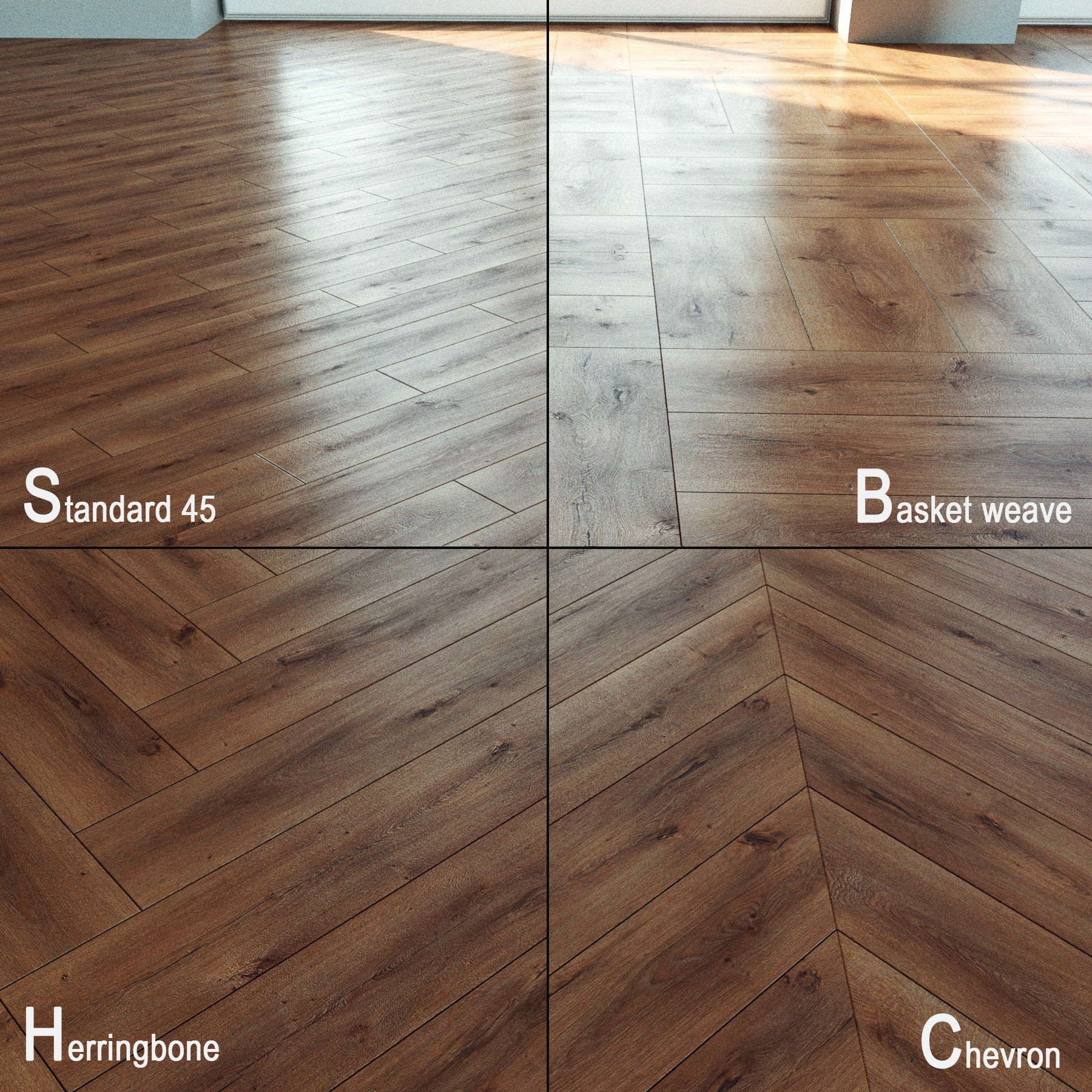 3D model Laminate Floor Floorboard Set 139 VR / AR / low-poly | CGTrader