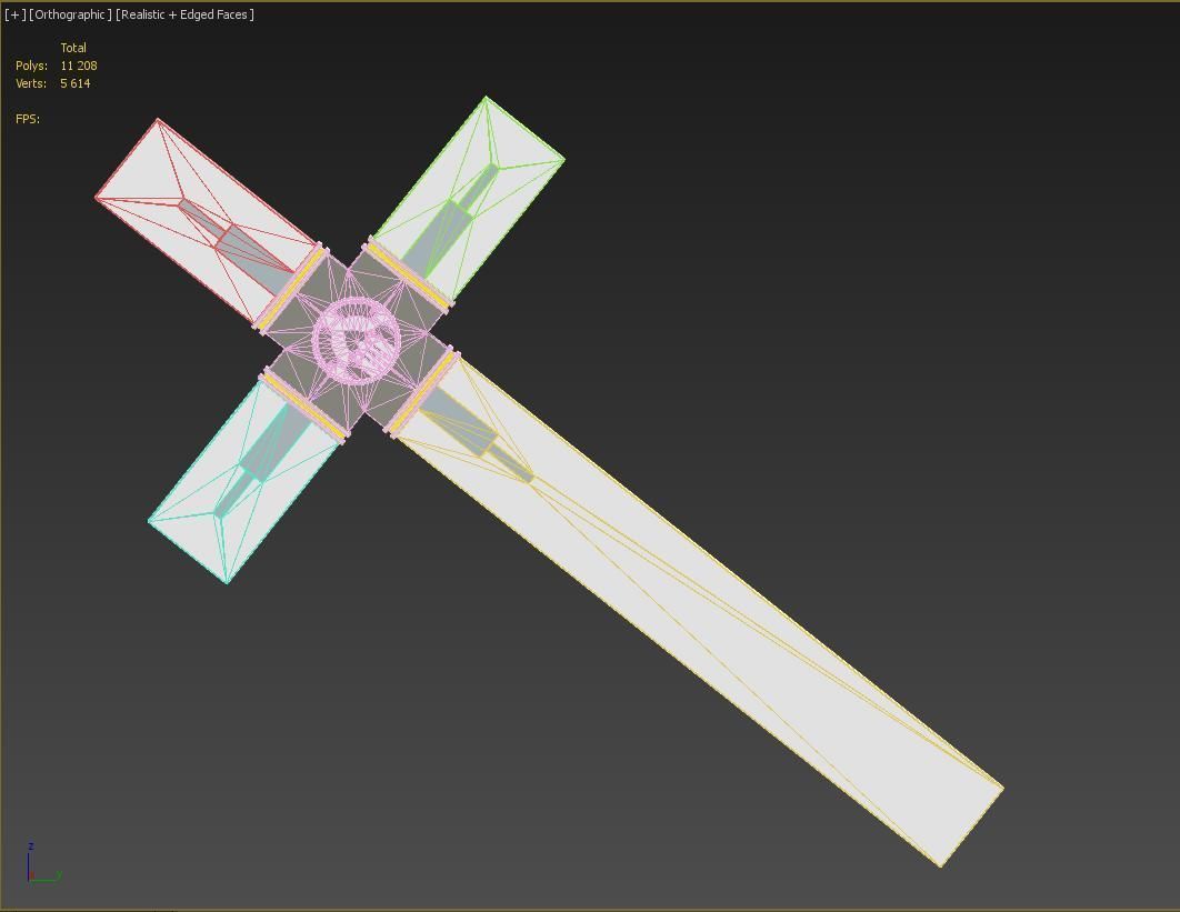 Trigun Nicholas D Wolfwood Cosplay Weapon Prop 3D model 3D printable ...
