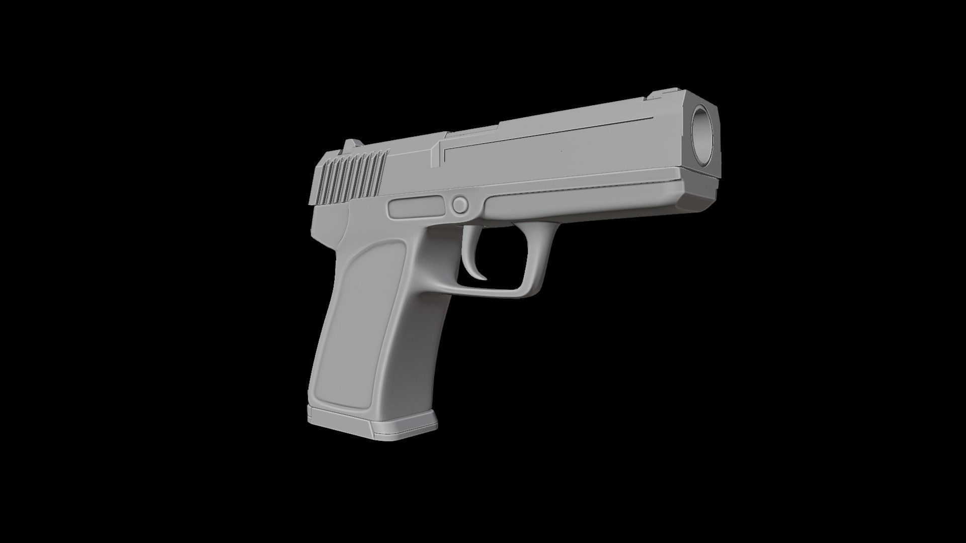 Pistal gta san andreas gun free 3D model | CGTrader