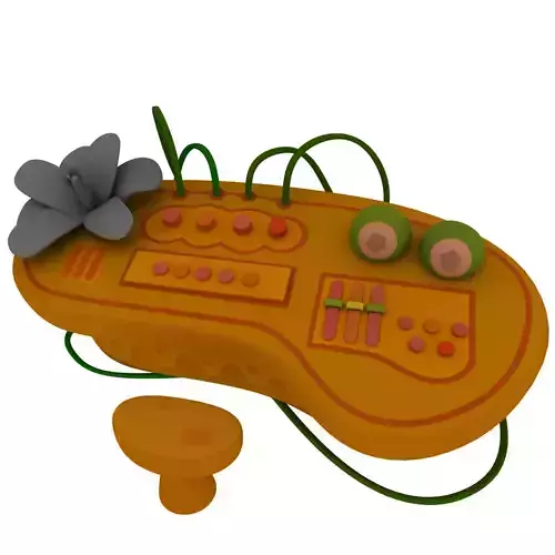 Tropical music table 3D model rigged | CGTrader