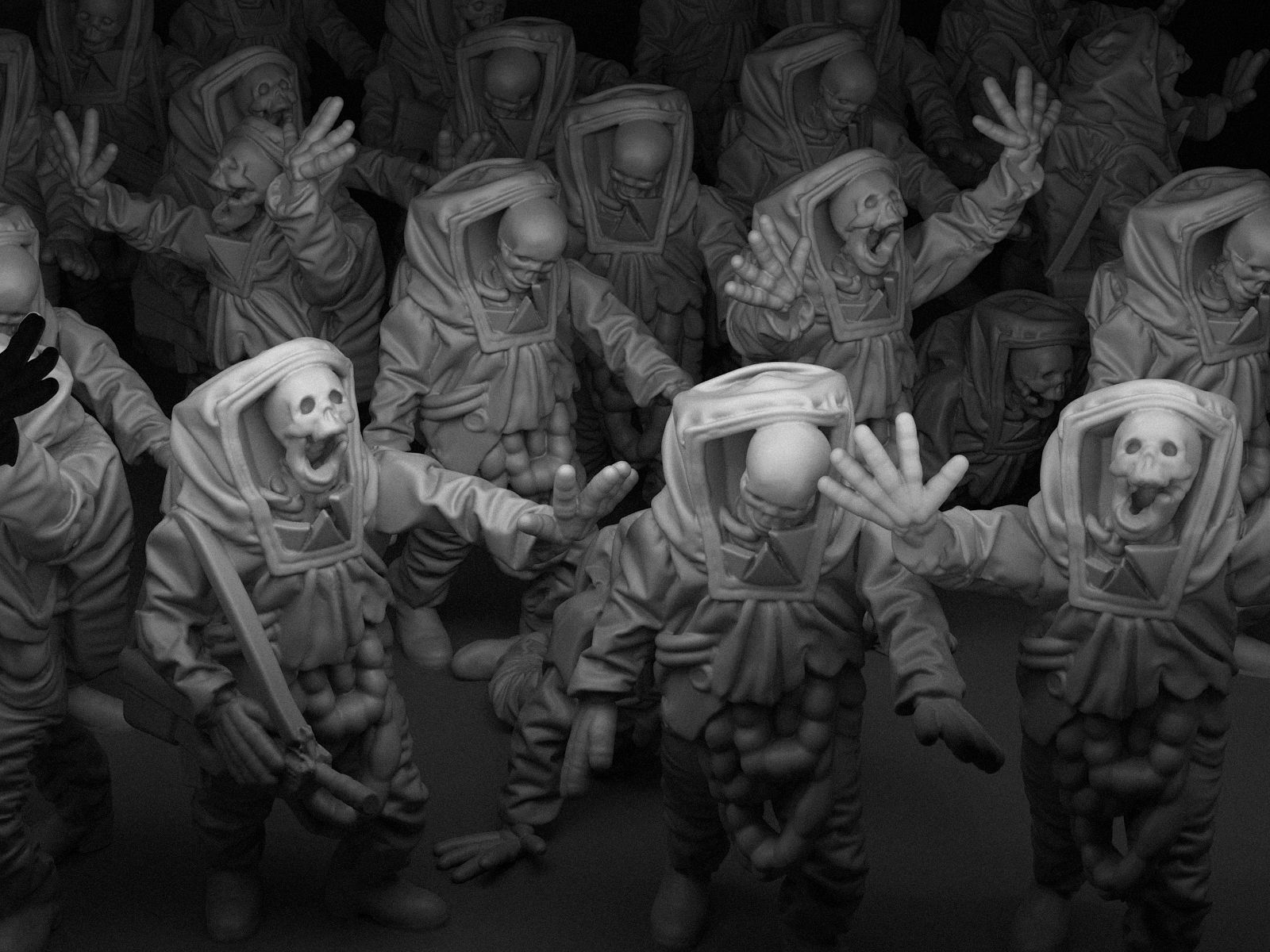 Zombie set apocalypse minifigures 3D model 3D printable | CGTrader