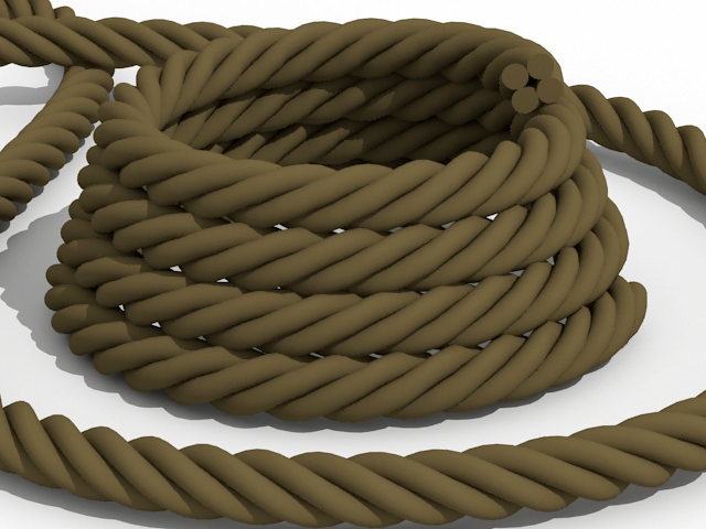 Ropes rope free 3D model | CGTrader