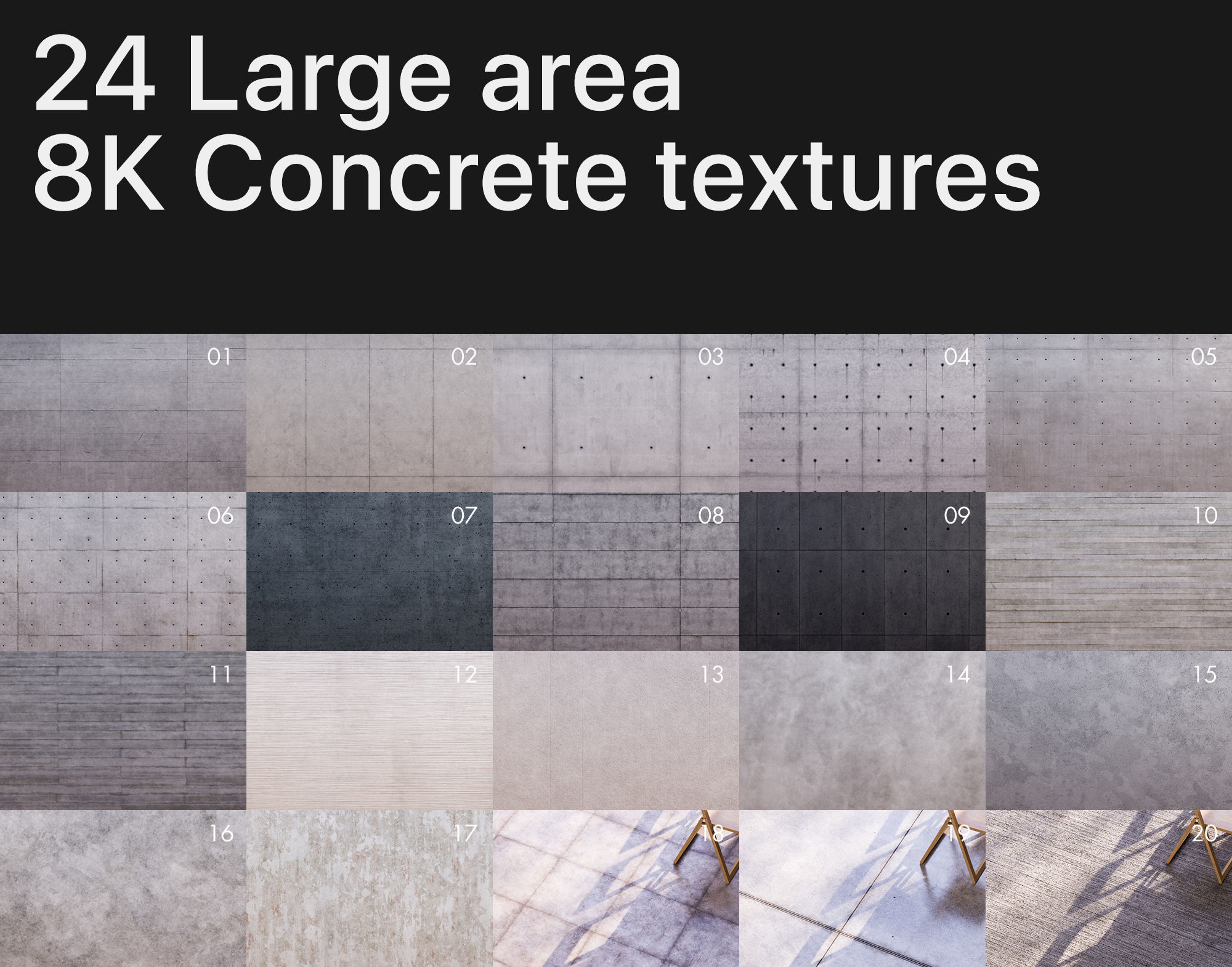 8K Large area concrete textures pack Texture Texture | CGTrader
