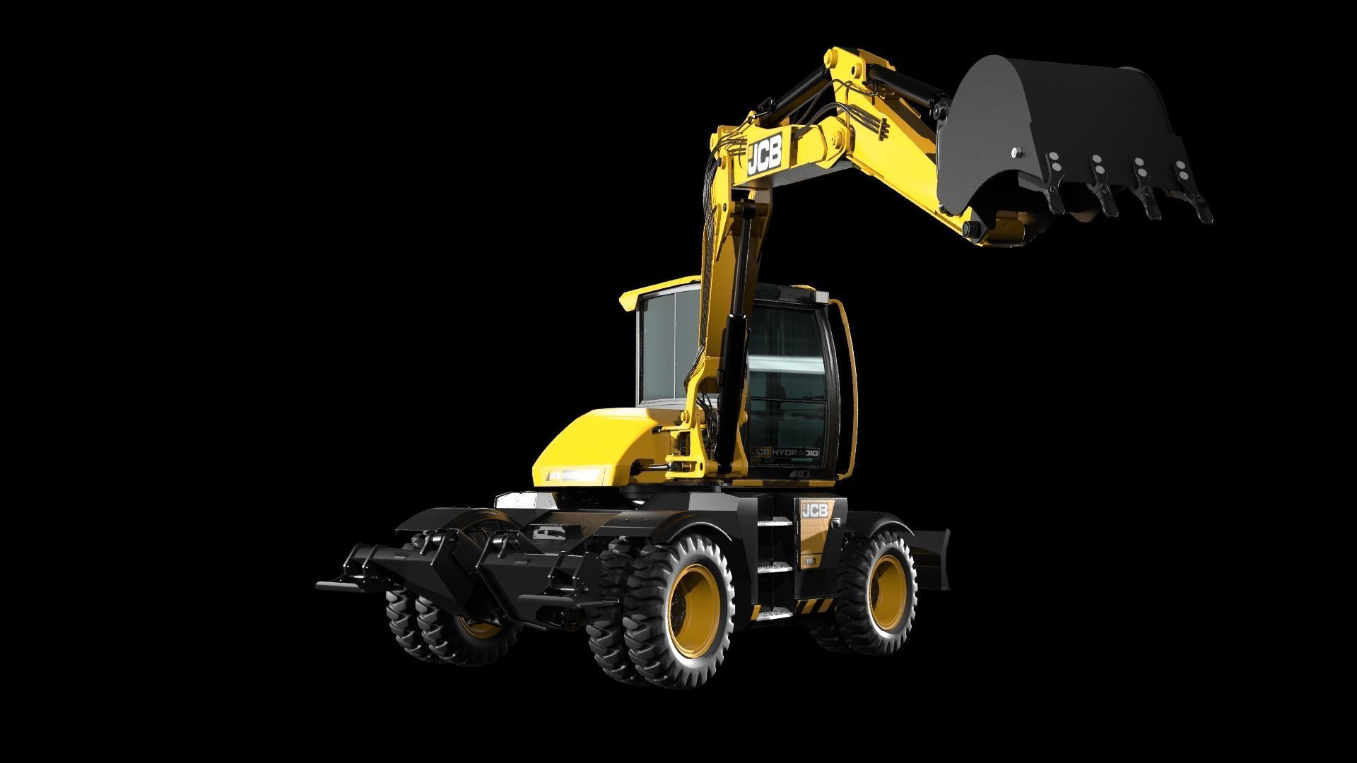 JCB hydradig 110w 3D model rigged | CGTrader