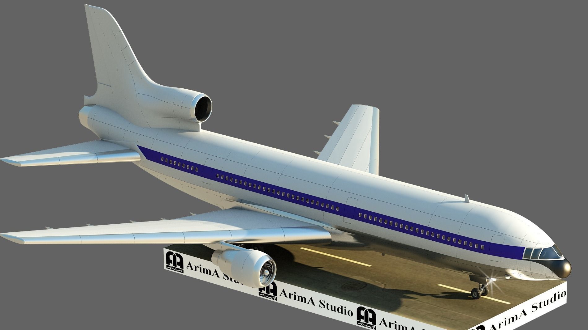 3D model of Airplane Lockheed L-1011 TriStar 3D model | CGTrader