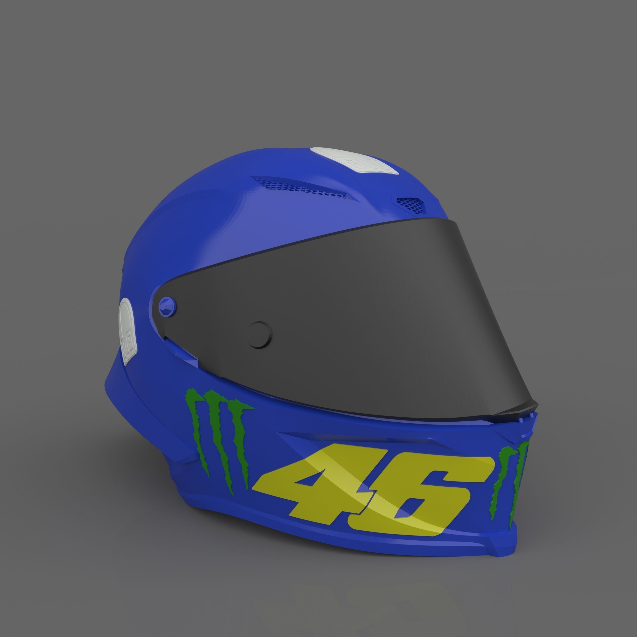 Valentino Rossi Helmet MOTOGP Ready to Print STL File 3D model 3D ...