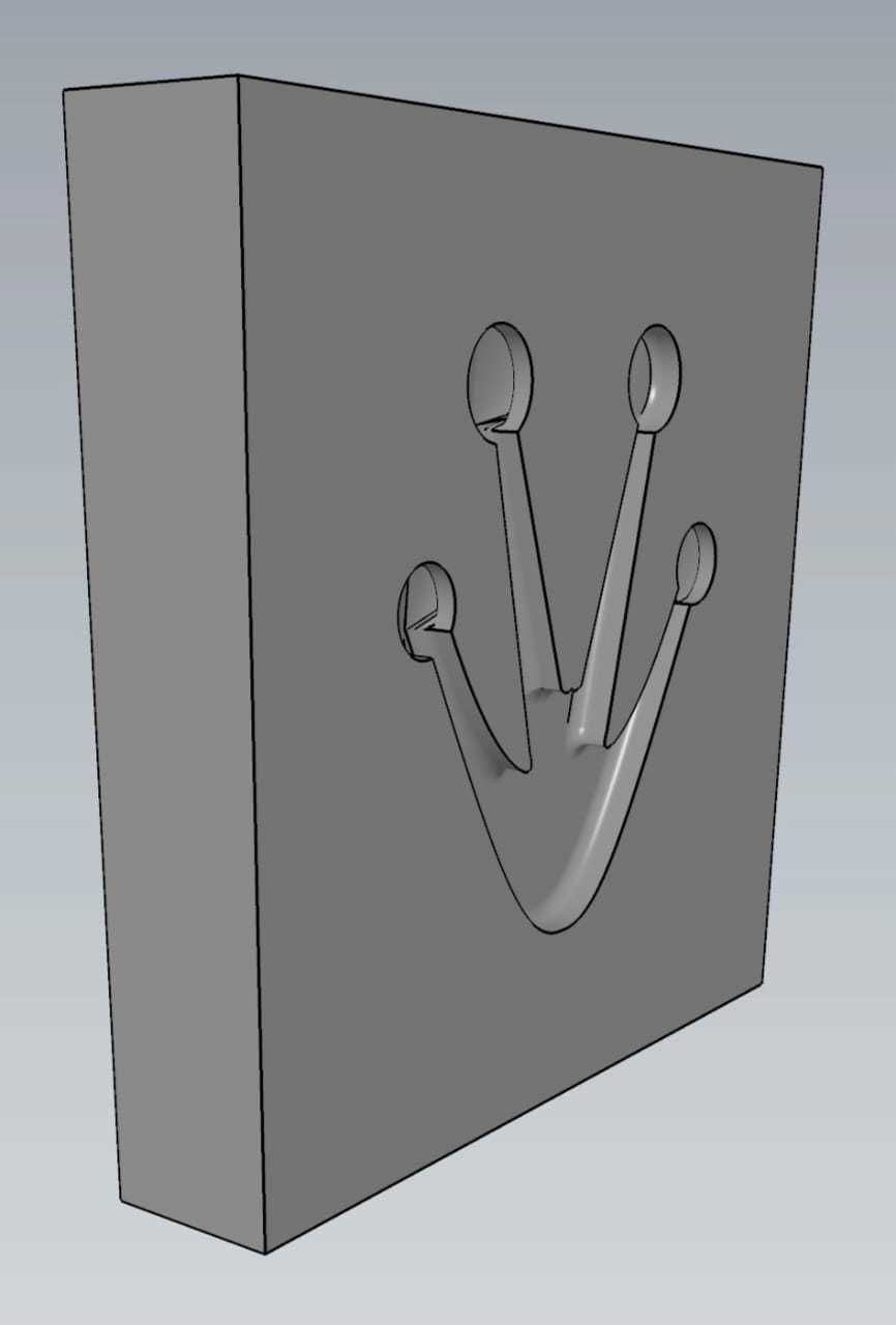 MakeIT Alien Foot Print Mold 3D Model With Top Frame 3D model | CGTrader