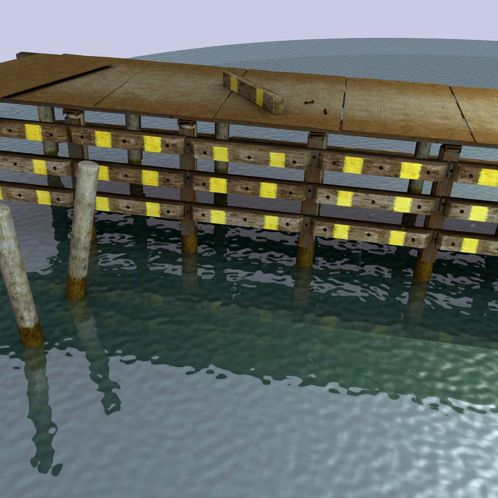 Old rusty pier 3D model | CGTrader