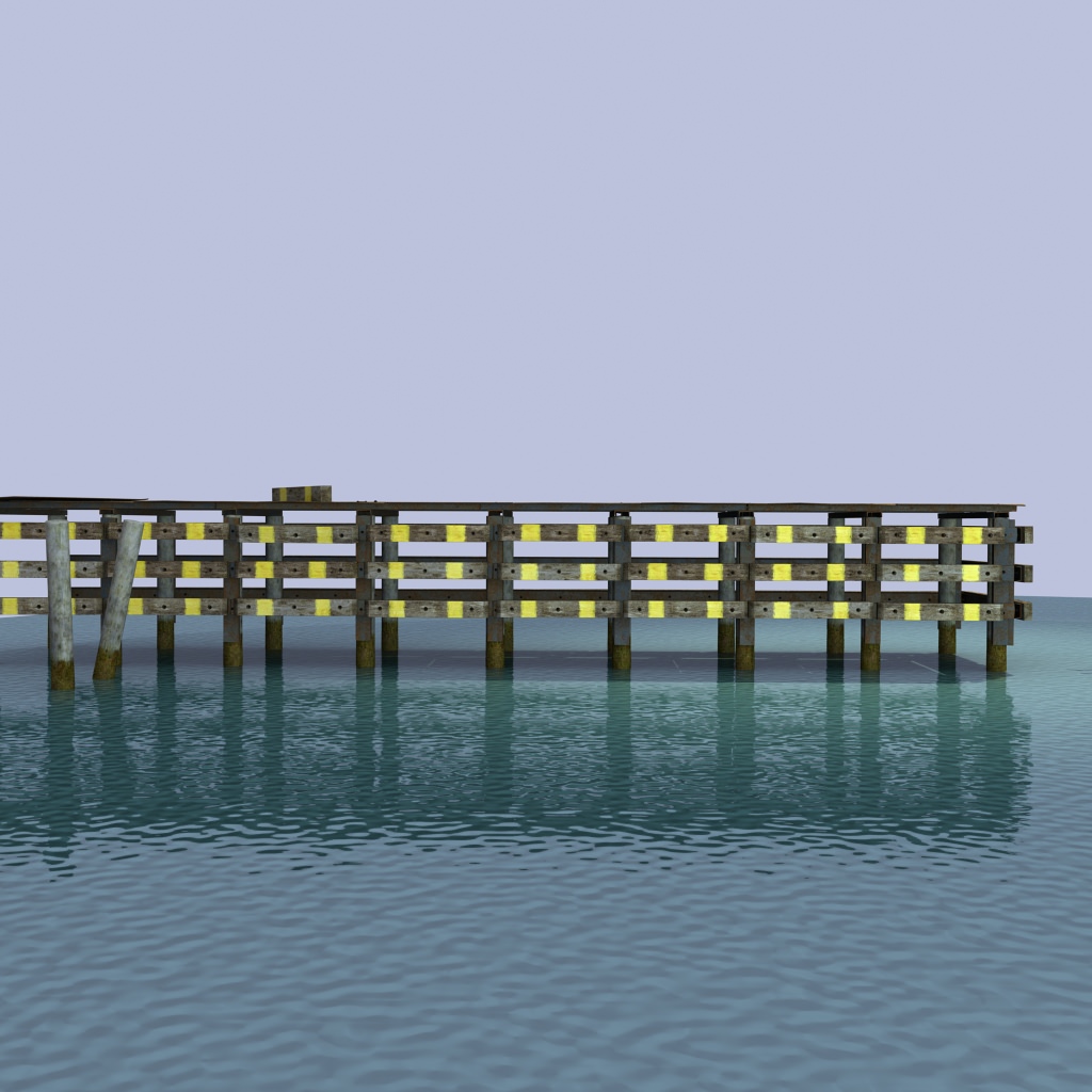 Old rusty pier 3D model | CGTrader