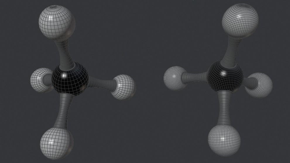 3D model Methane Molecular CH4 VR / AR / low-poly | CGTrader