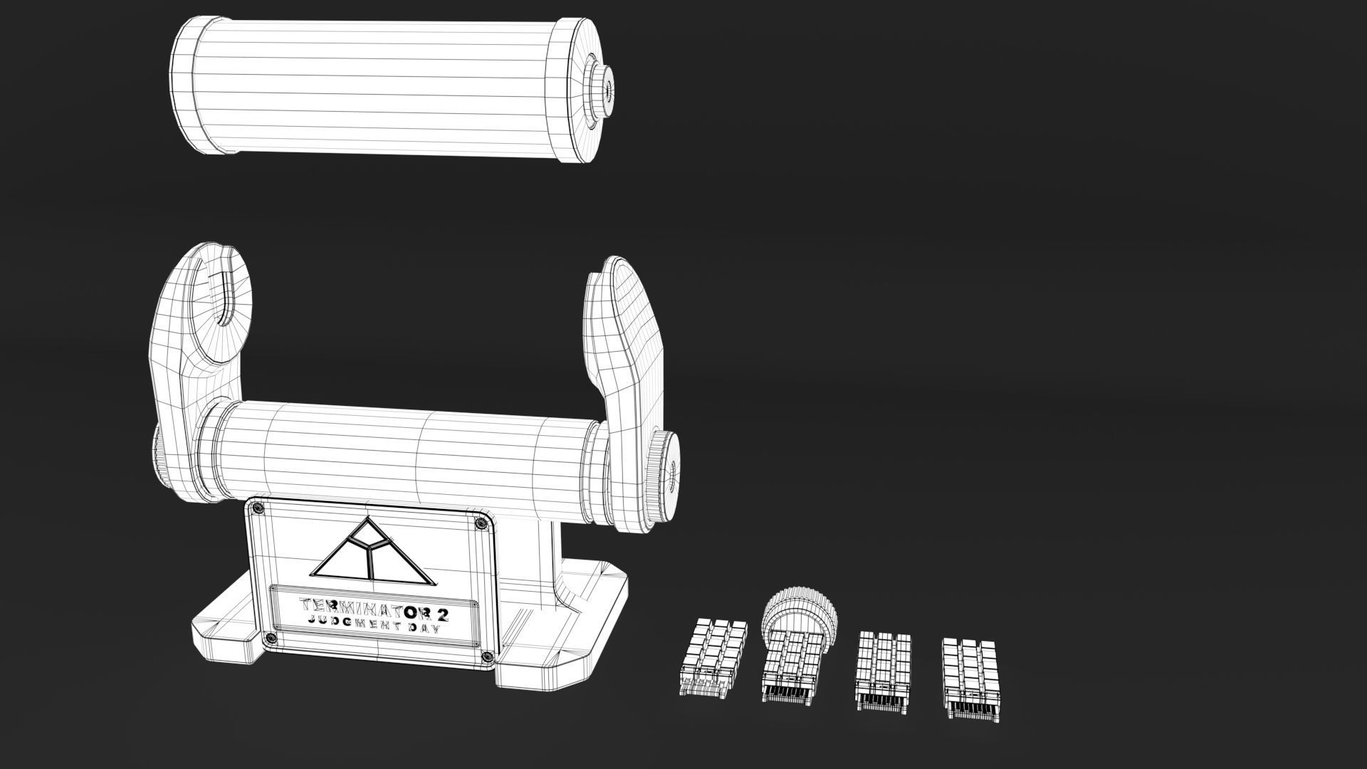 Terminator Brain Chip with stand 3D model | CGTrader
