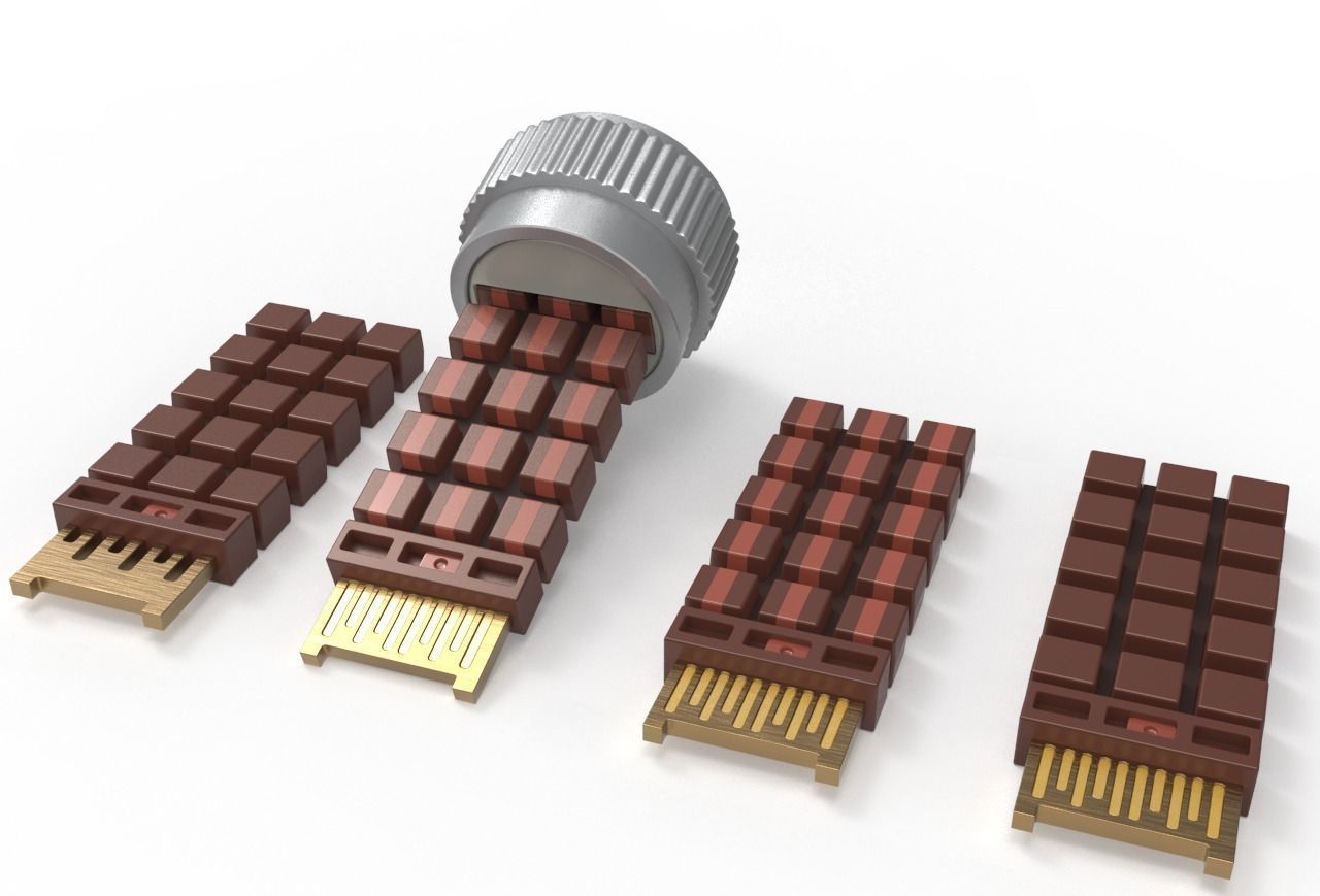 Terminator Brain Chip with stand 3D model | CGTrader