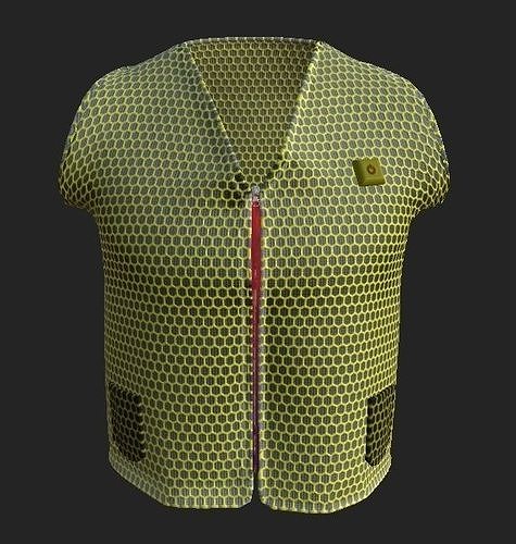 Jilette vest with zippers 3D model | CGTrader