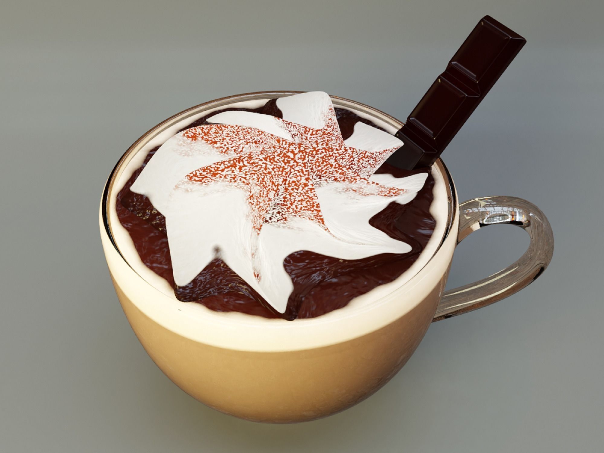 Classic Milkshake Moca Mix Coffee and Hot Chocolate Cup 3D model | CGTrader