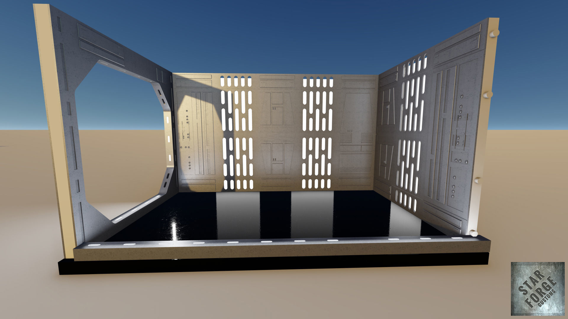 DEATH STAR DIORAMA V2 FOR 6INCH AND 3 75INCH FIGURES 3D model 3D ...