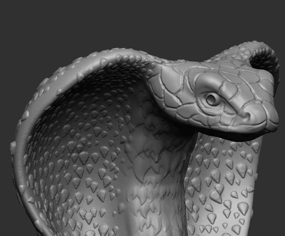 Snake cobra head 3D model 3D printable | CGTrader