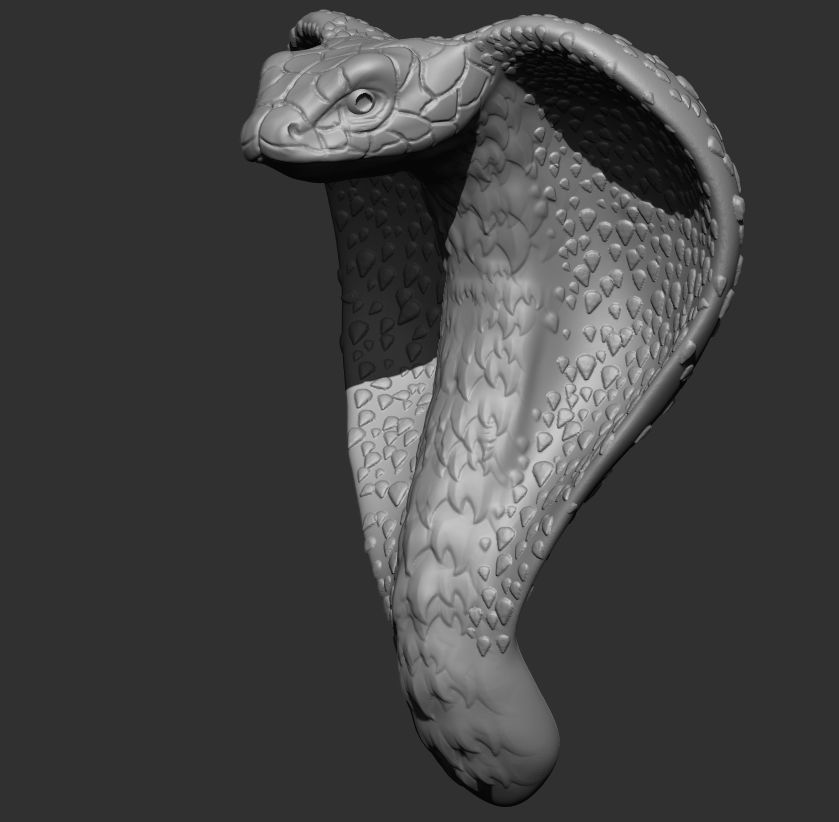 Snake cobra head 3D model 3D printable | CGTrader