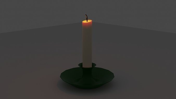 candle light free VR / AR / low-poly 3D model | CGTrader