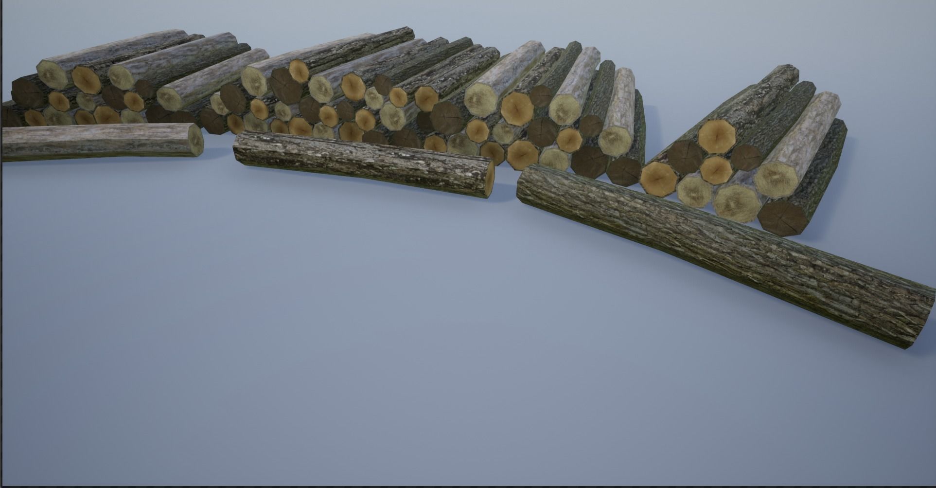 3D model Lowpoly Wood-Log and Log Piles VR / AR / low-poly | CGTrader