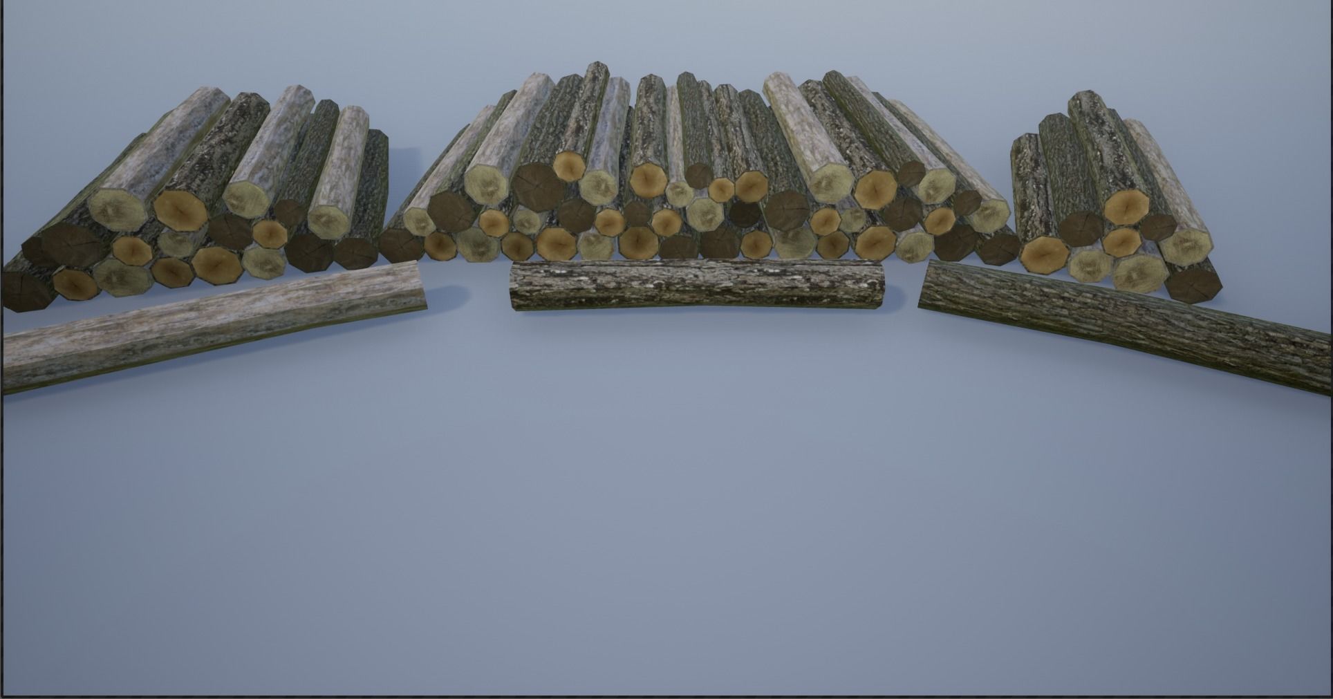 3D model Lowpoly Wood-Log and Log Piles VR / AR / low-poly | CGTrader