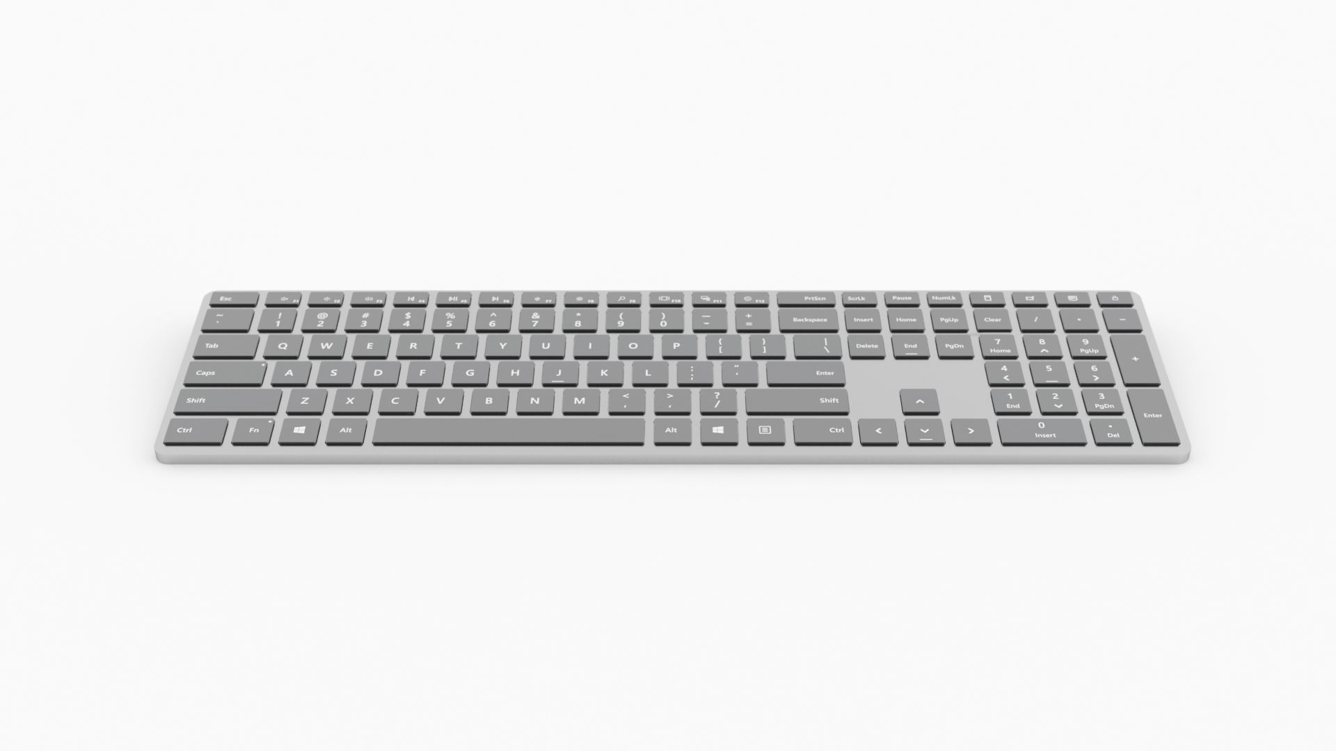Microsoft Surface Keyboard - Silver 3D model | CGTrader