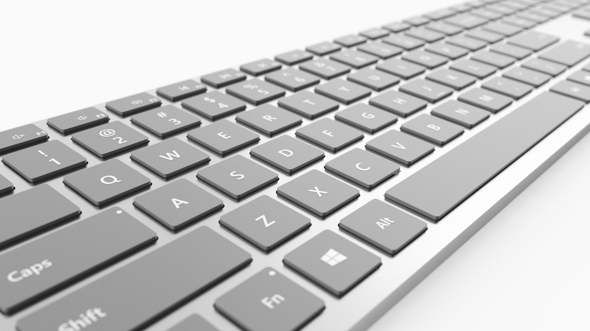 Microsoft Surface Keyboard - Silver 3D model | CGTrader
