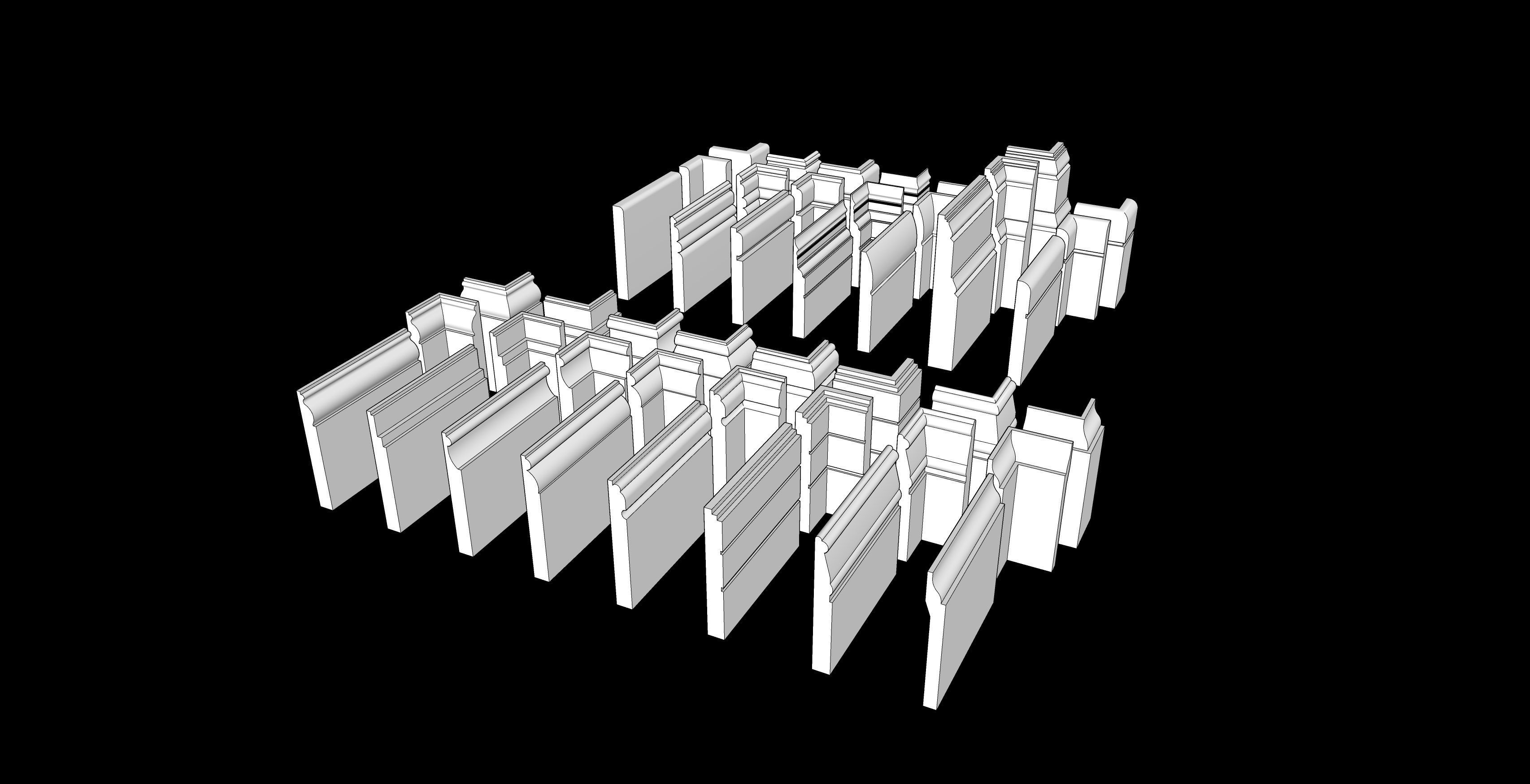 baseboard molding 3D model | CGTrader