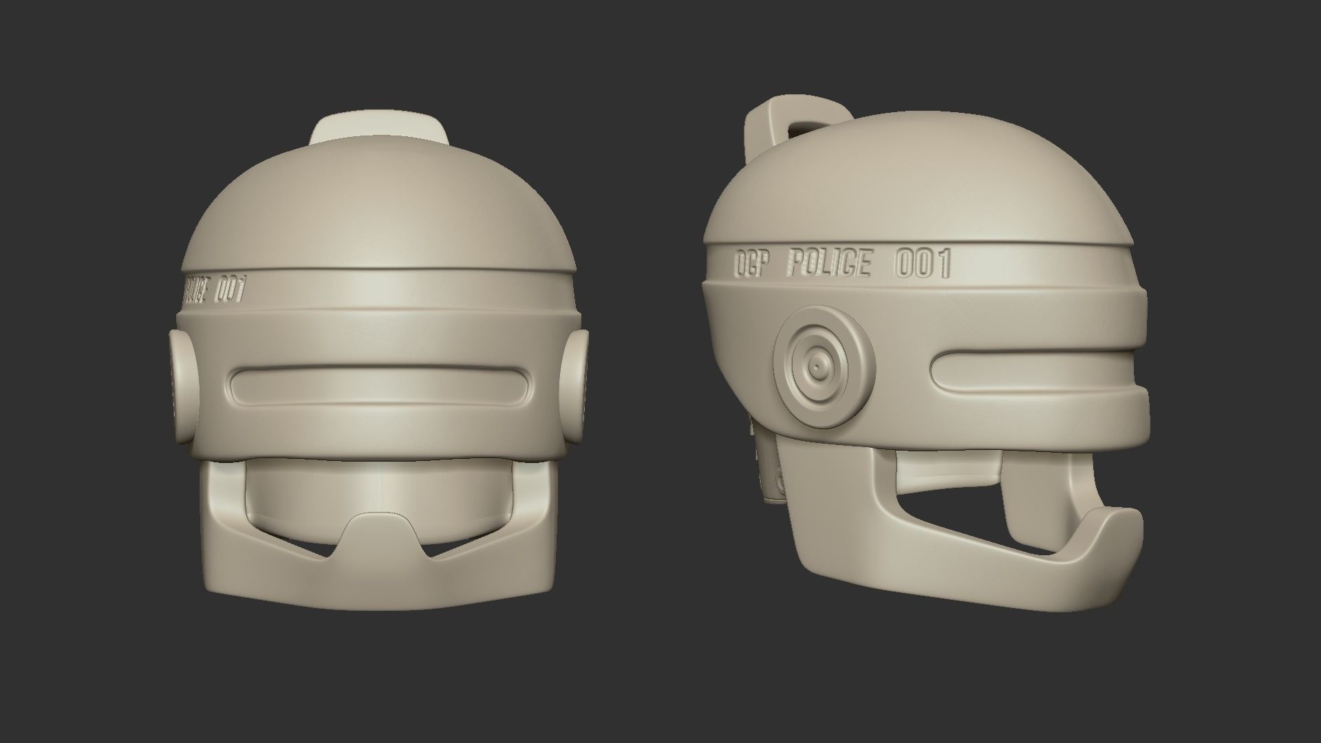 Robocop Helmet - Keychain - Pendant 3D model 3D printable | CGTrader