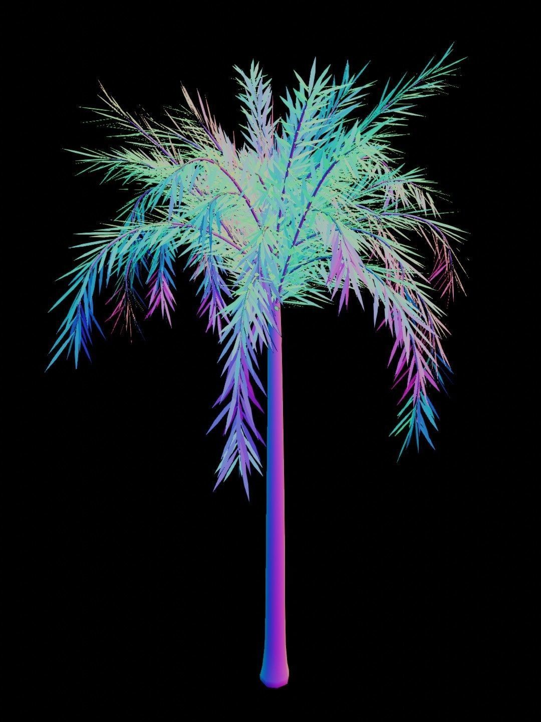 3D model Palm Tree Animated and Rigged VR / AR / low-poly | CGTrader