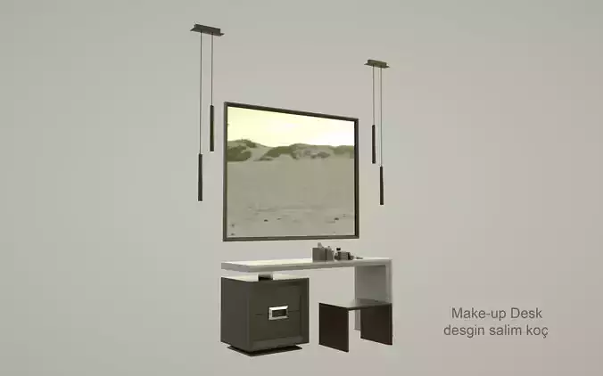 Make-up Desk 3d model 3D model | CGTrader