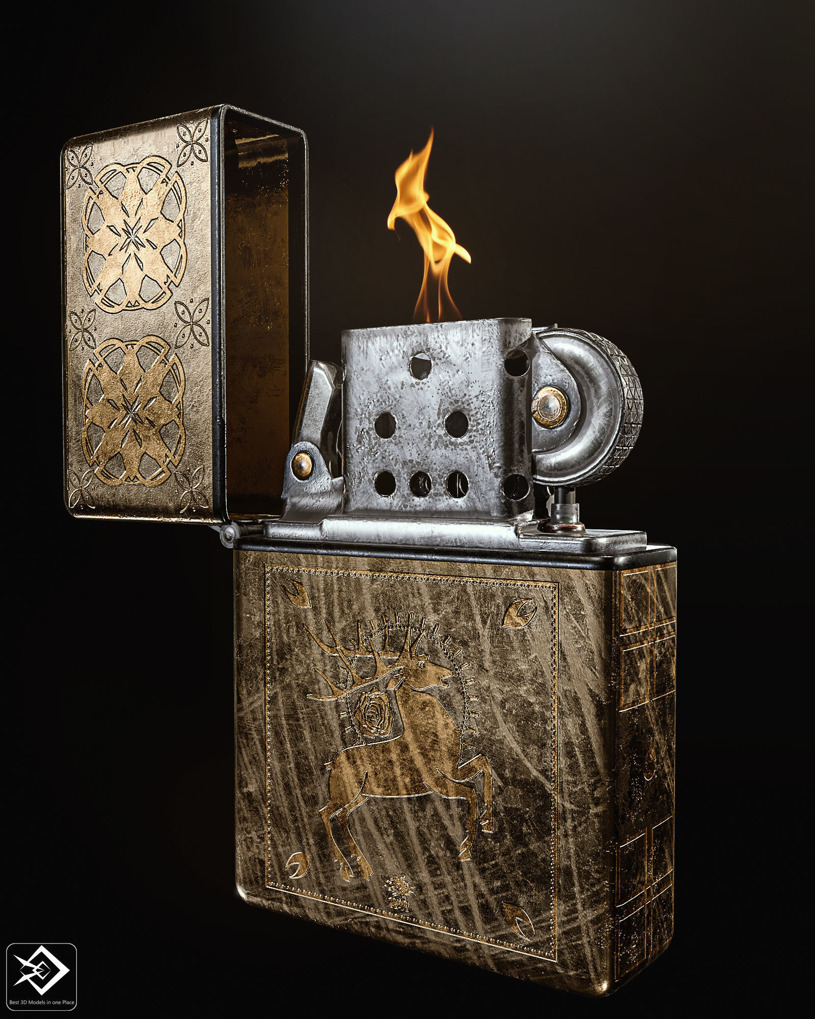 Zippo lighter 3D model | CGTrader