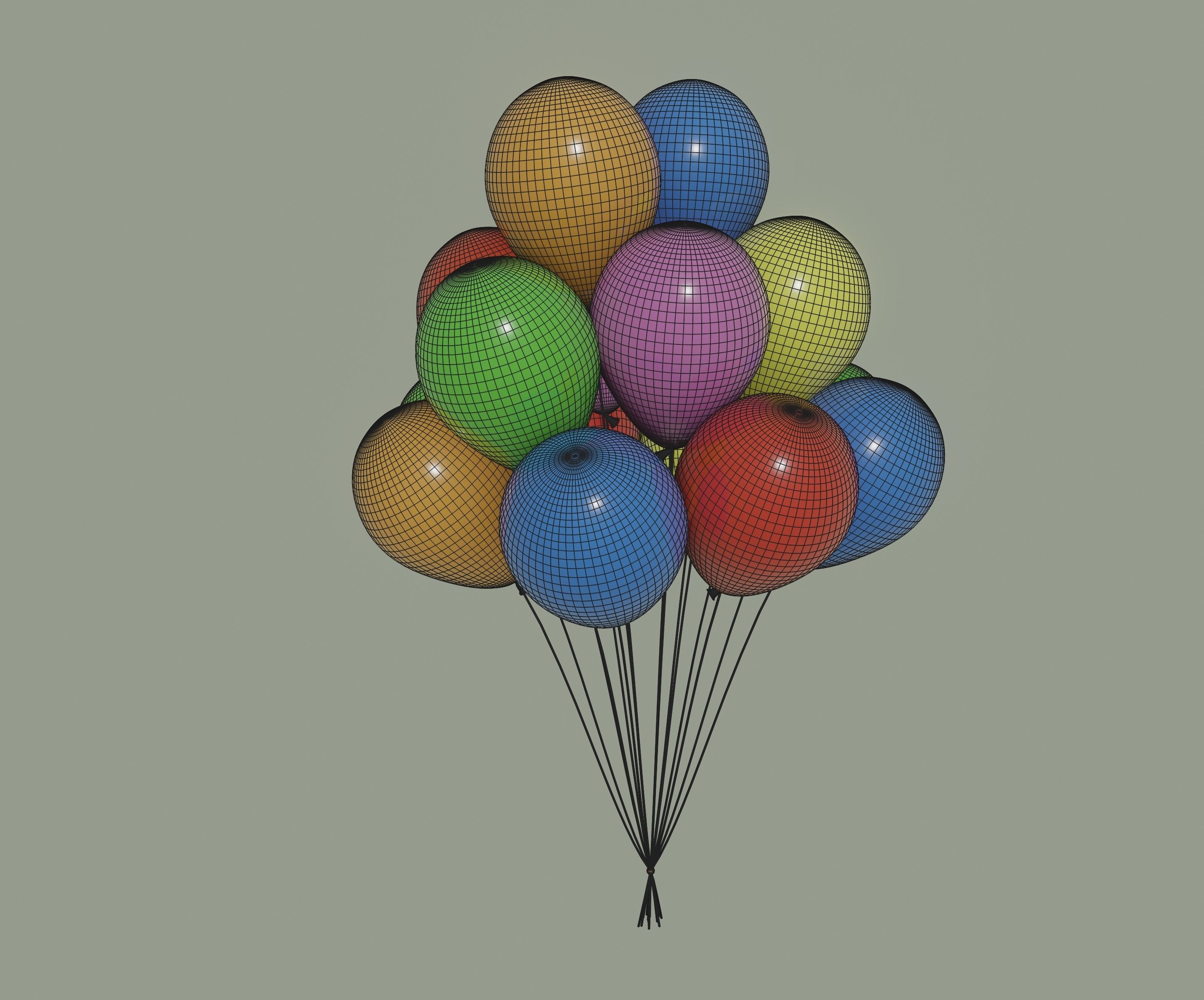 Party Balloons 3D model | CGTrader