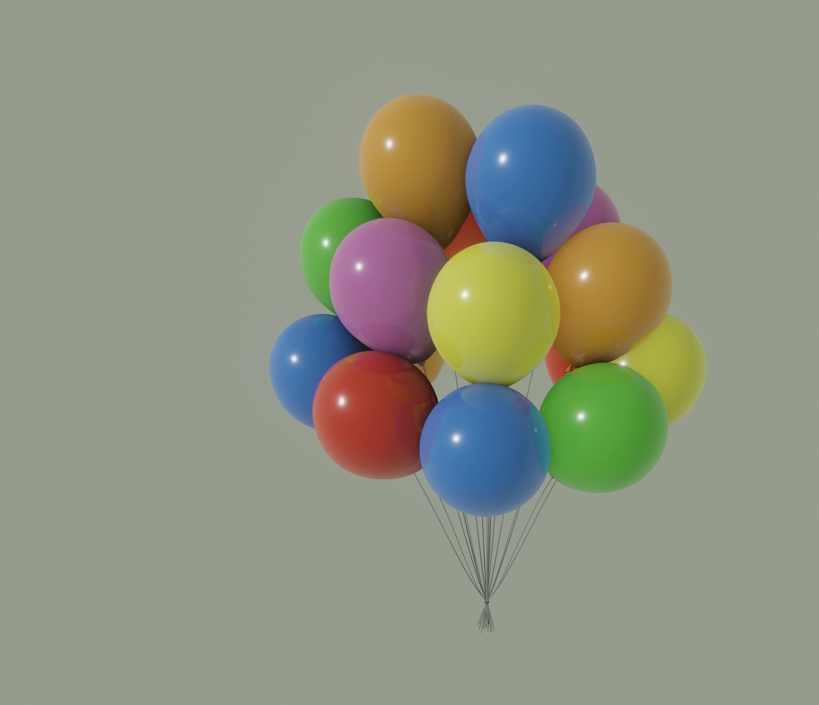 Party Balloons 3D model | CGTrader