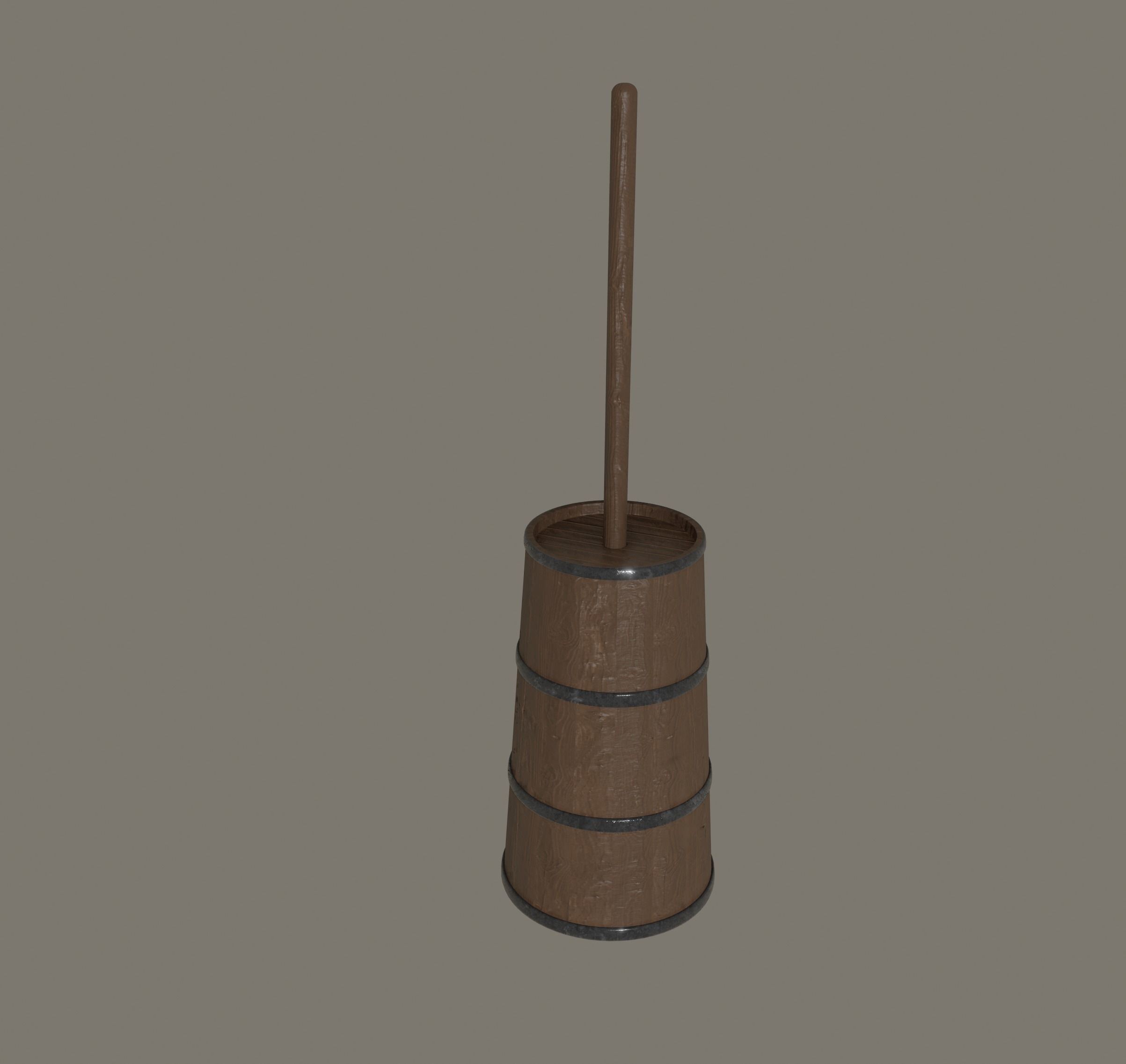 Butter Churn 3D model rigged | CGTrader